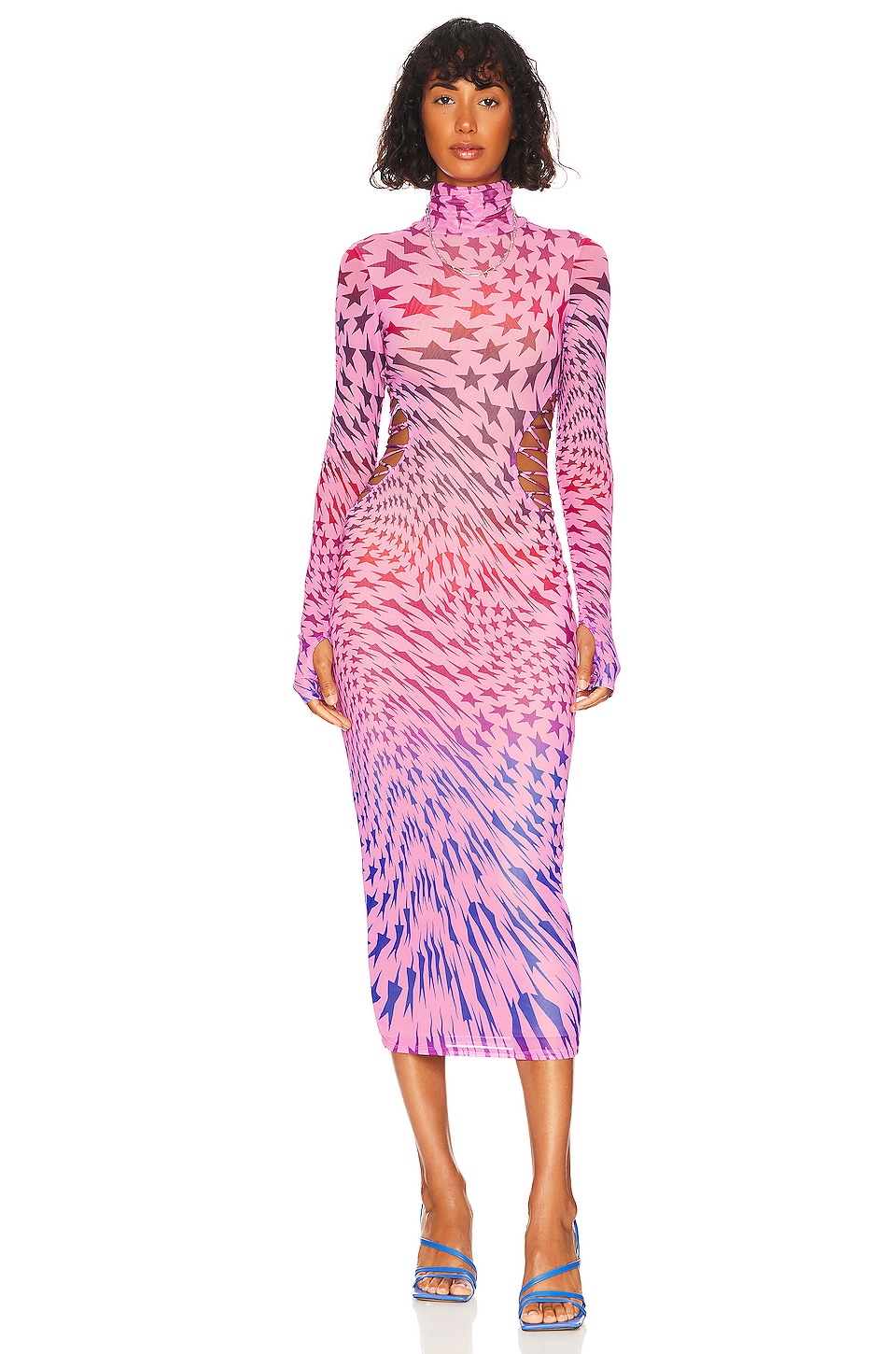 AFRM Juniper Dress in Abstract Pink Star | REVOLVE