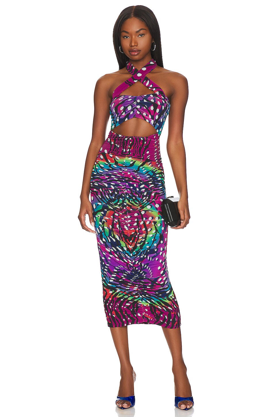 AFRM Rosanna Dress in Abstract Multi Zebra | REVOLVE