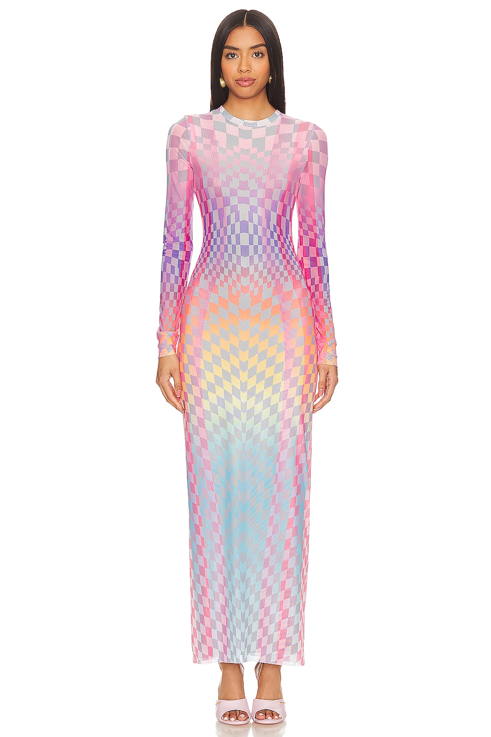 AFRM Didi Dress in Grid Ombre | REVOLVE