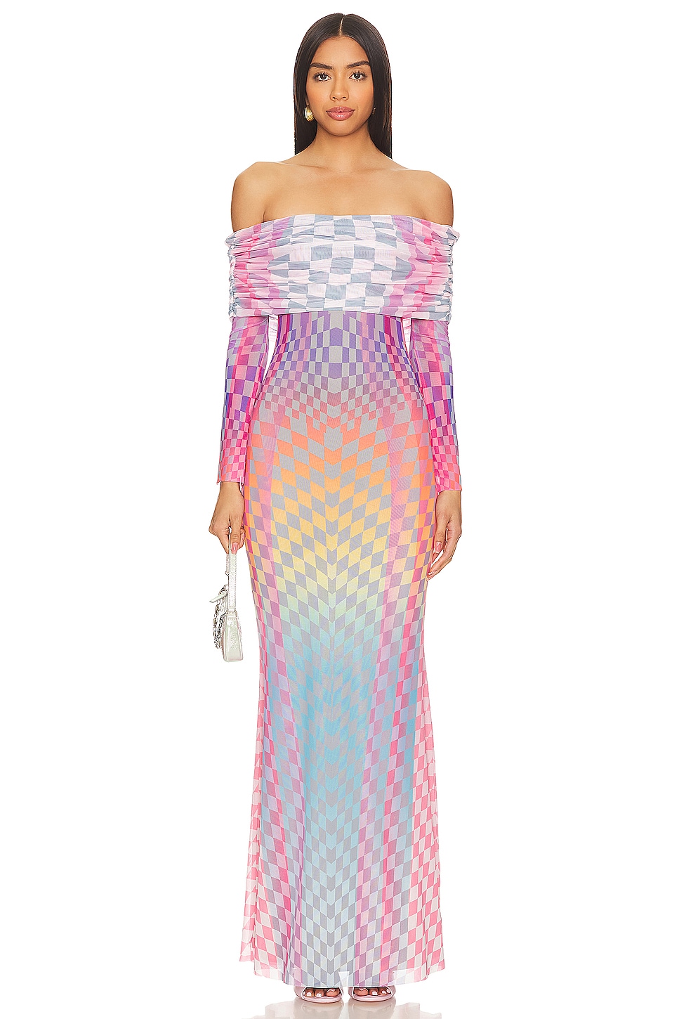 AFRM Thelma Dress in Grid Ombre | REVOLVE