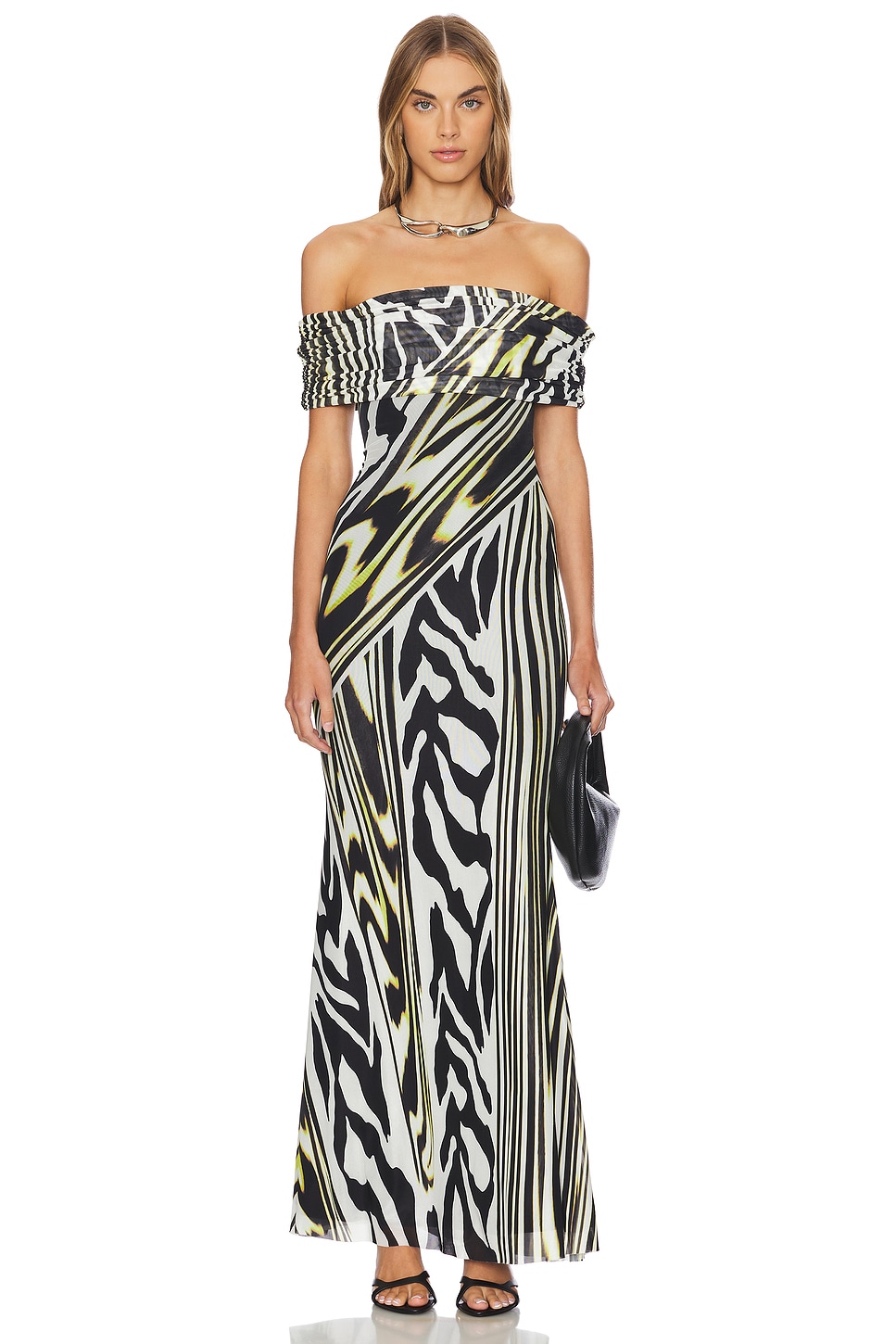 AFRM Mccall Dress in Zebra Lime | REVOLVE