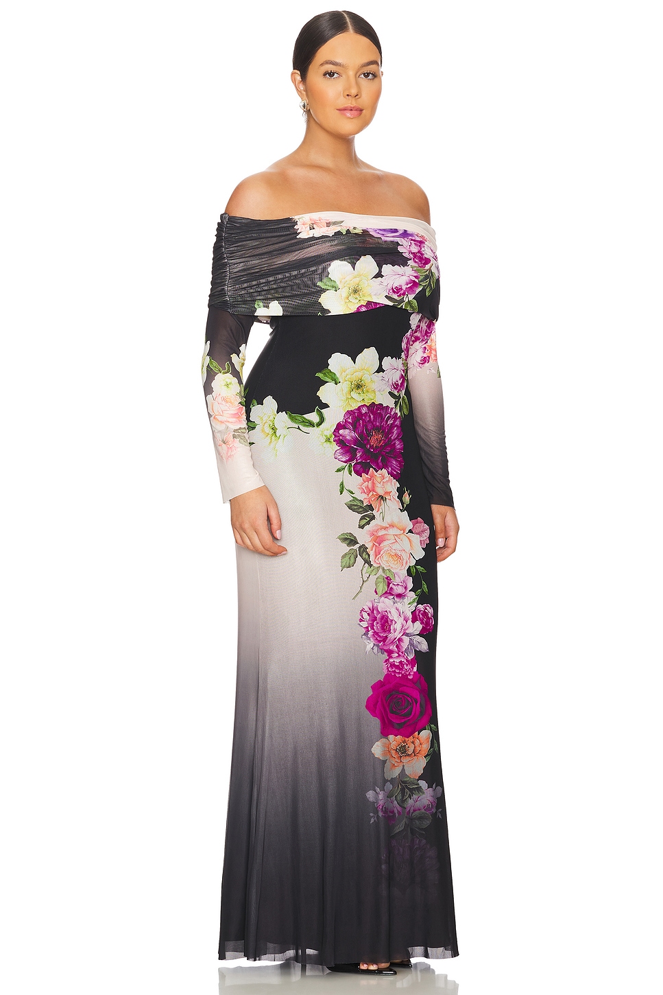 AFRM Thelma Dress in Colorblock Floral | REVOLVE