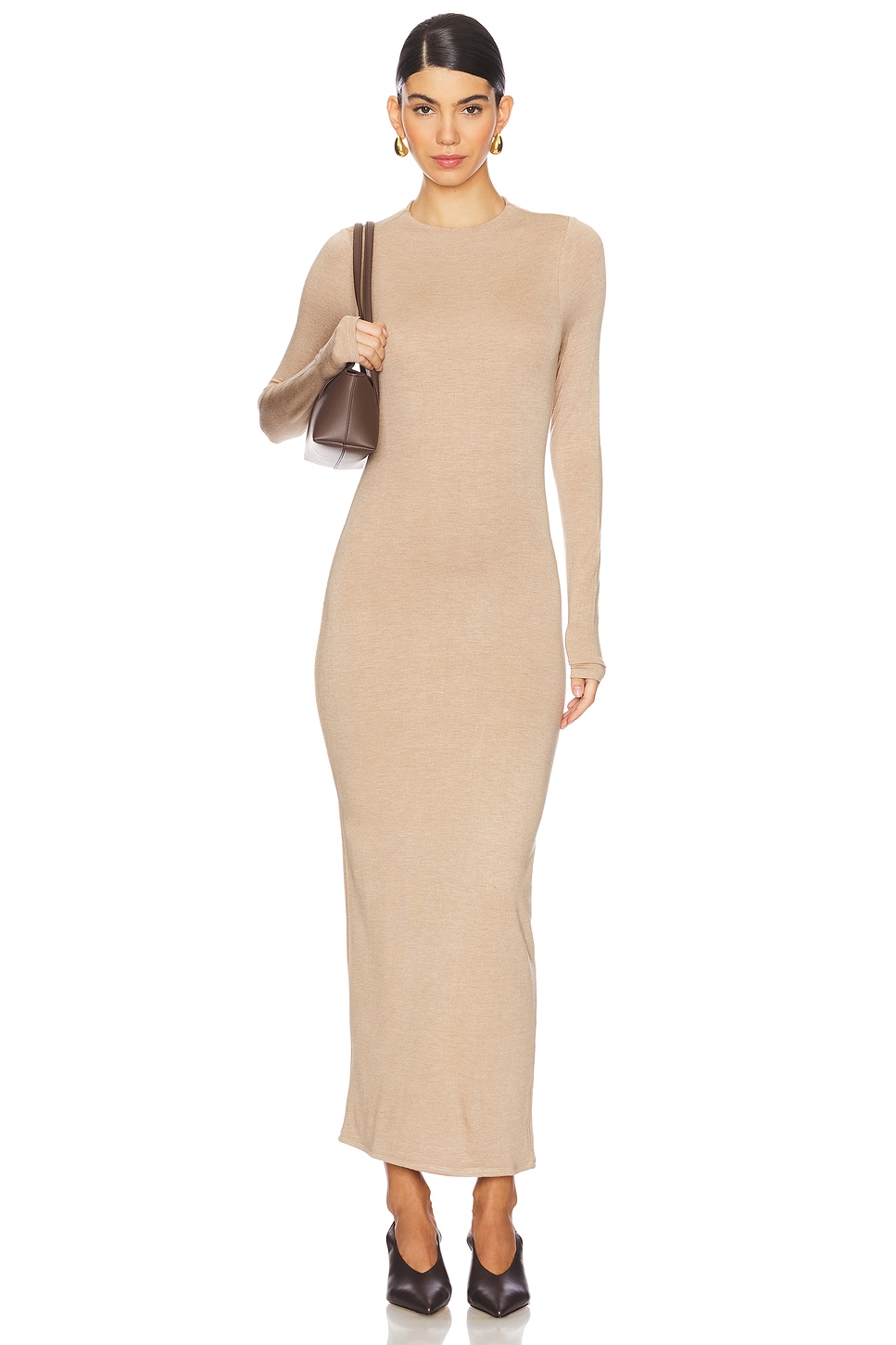 AFRM Juniper Dress in Heather Taupe | REVOLVE