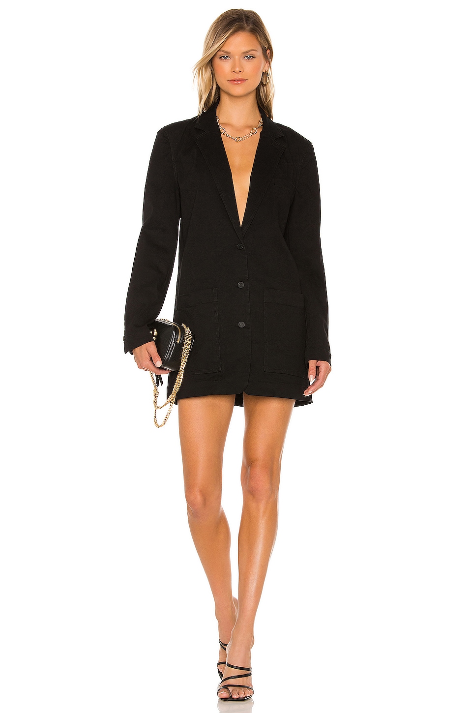AFRM Royce Blazer Dress in Raven Wash | REVOLVE