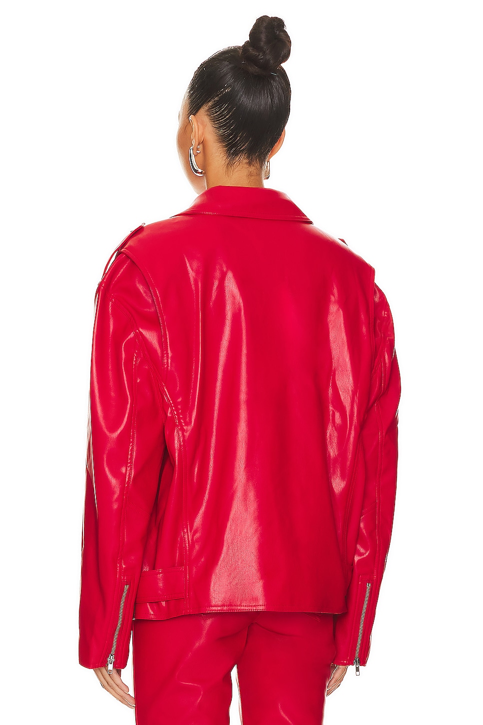 AFRM Faux Leather Blaise Jacket in Jester Red | REVOLVE