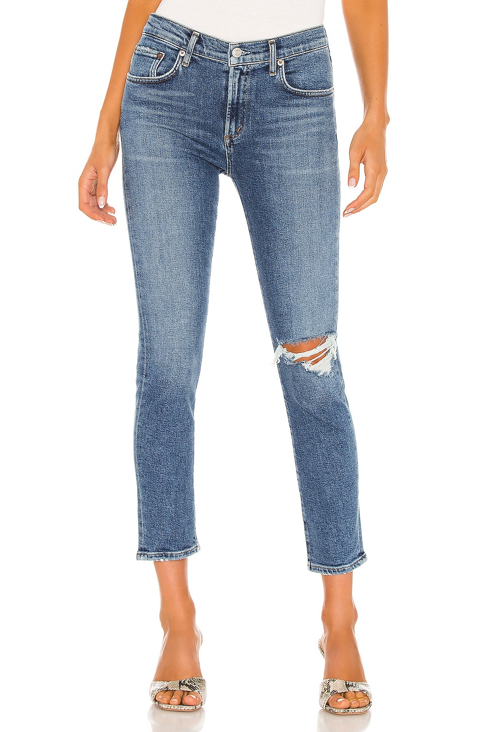 AGOLDE Toni Mid Rise Straight in Shoreline | REVOLVE