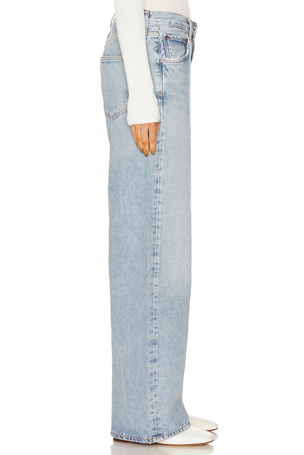 AGOLDE Low Curve Wide Leg Jeans in Force | REVOLVE