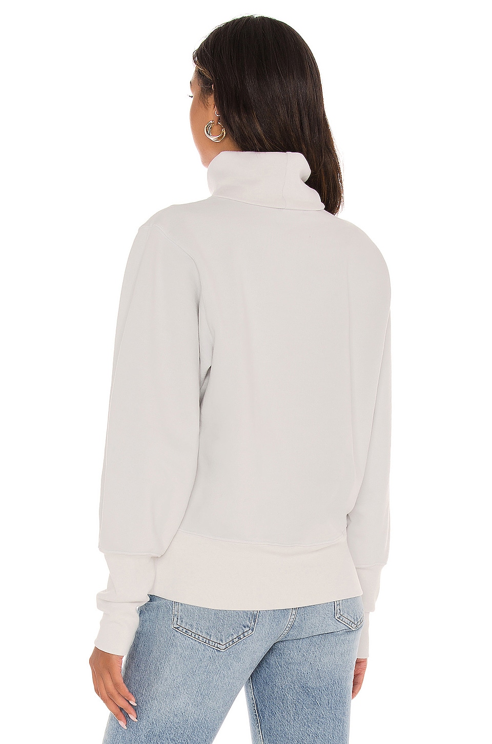 AGOLDE Extended Rib Sweatshirt in Paper Mache | REVOLVE