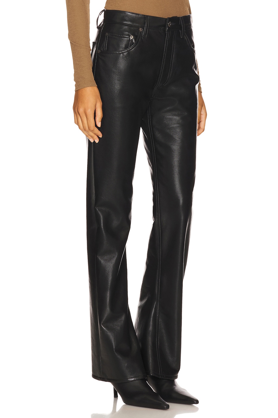 AGOLDE Recycled Leather Kick Boot in Detox | REVOLVE
