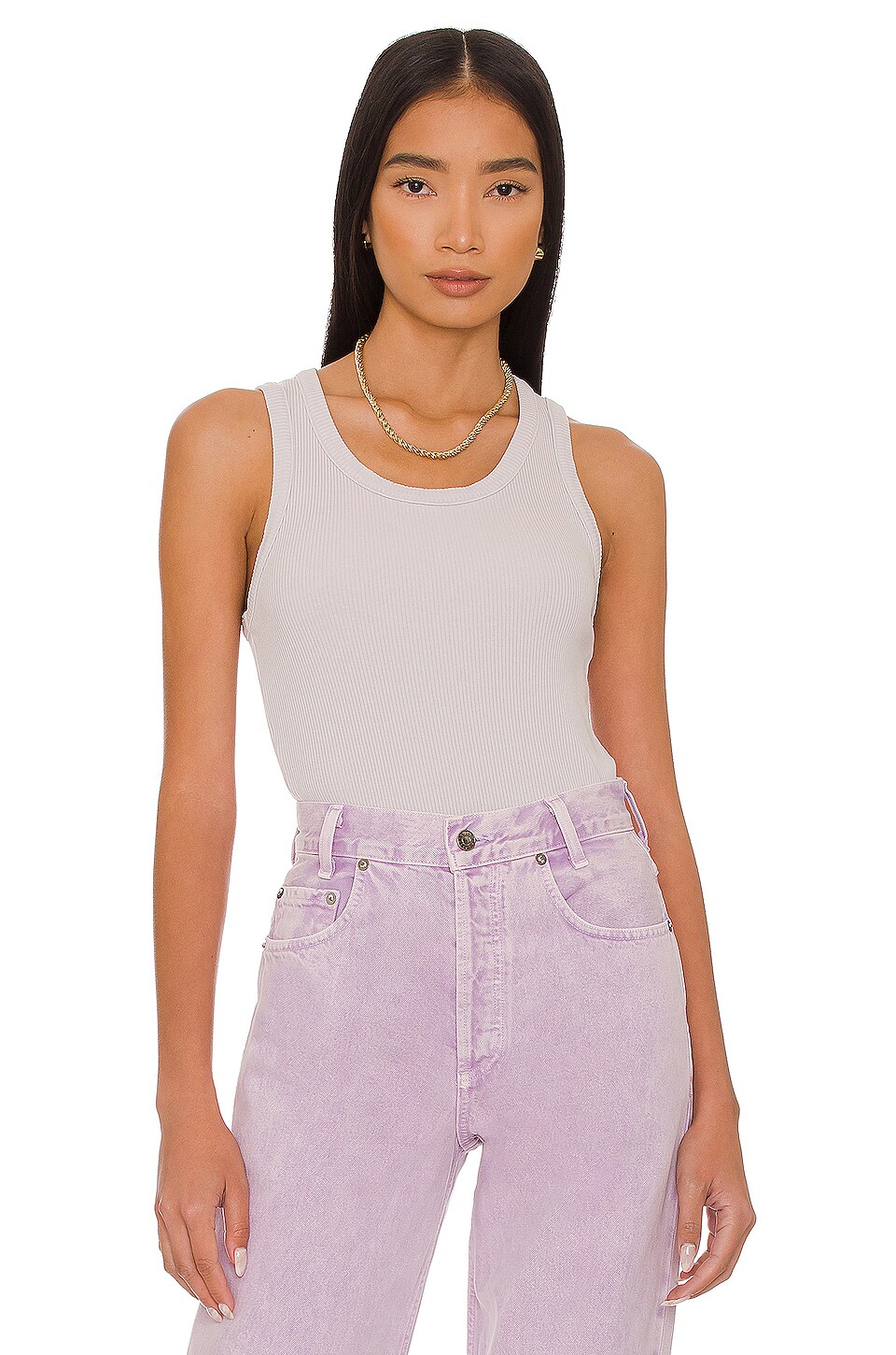 AGOLDE Poppy Tank in Frosting | REVOLVE