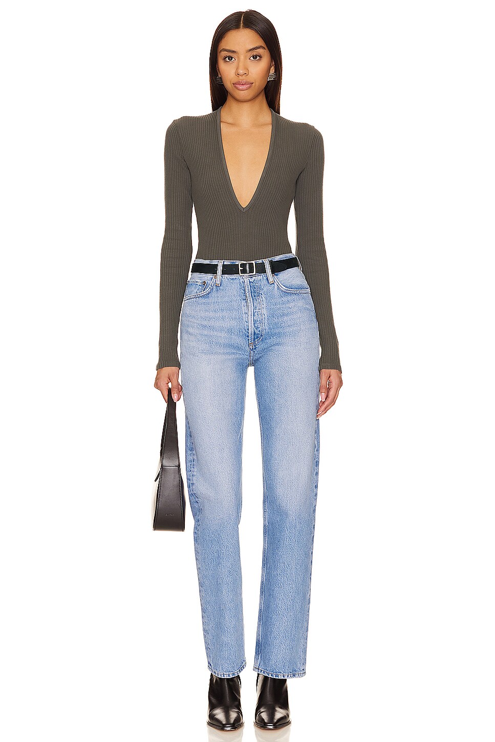 AGOLDE Zena Bodysuit in Tyre | REVOLVE