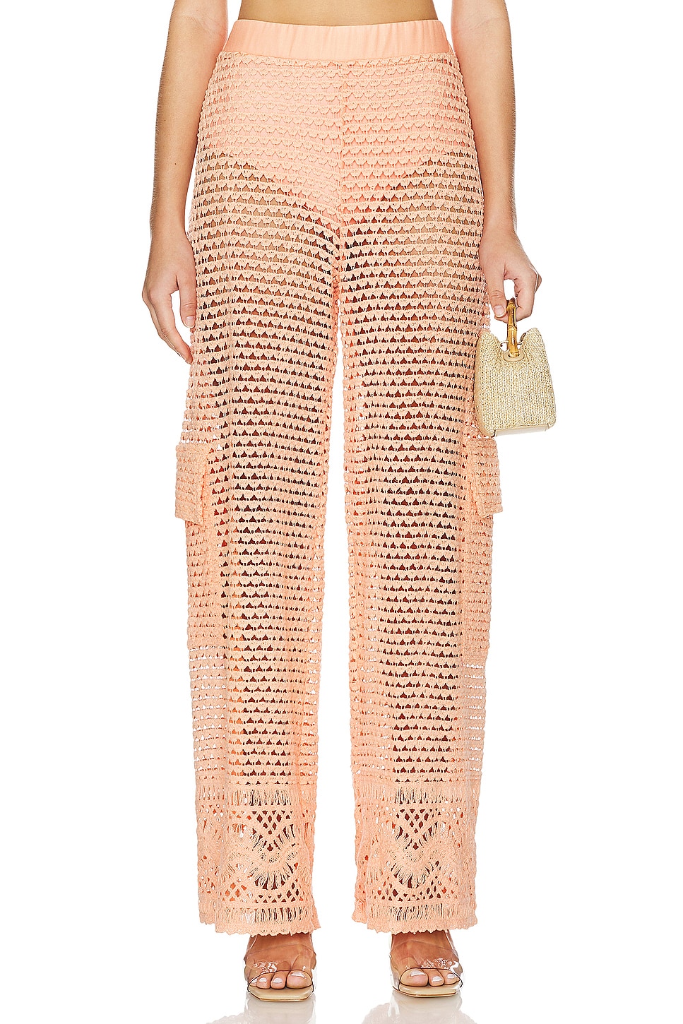 Agua Bendita X Revolve Maca Cargo Pants in Shan Peach | REVOLVE