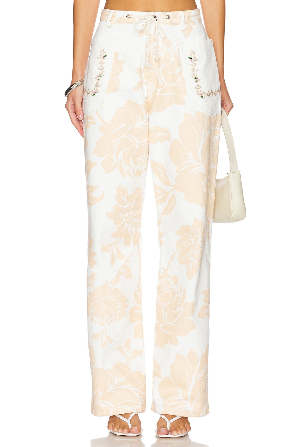 Agua Bendita x REVOLVE Veronik Pants in Floral Cream Multi | REVOLVE
