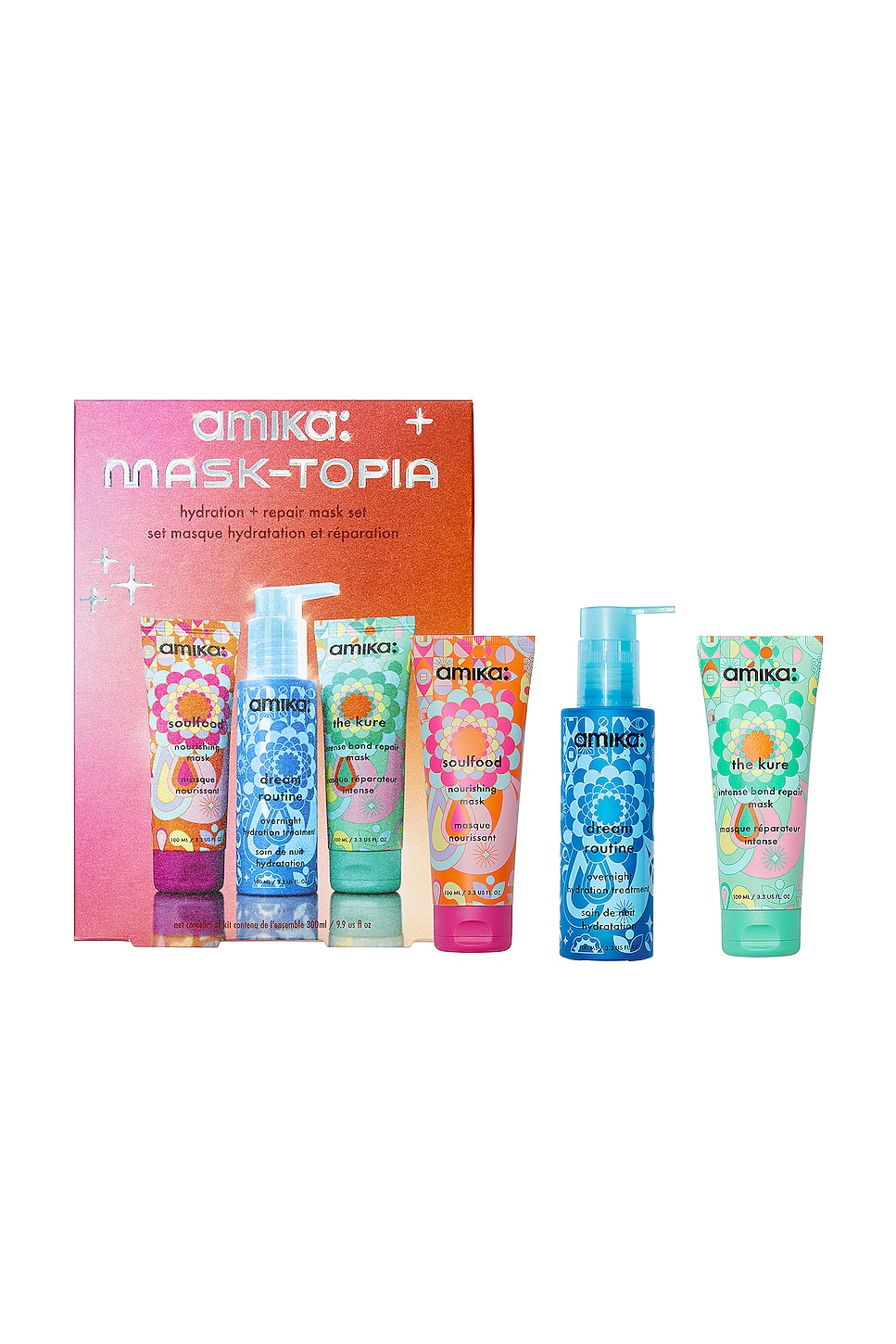 amika Mask-Topia Hydration & Repair Hair Mask Set | REVOLVE
