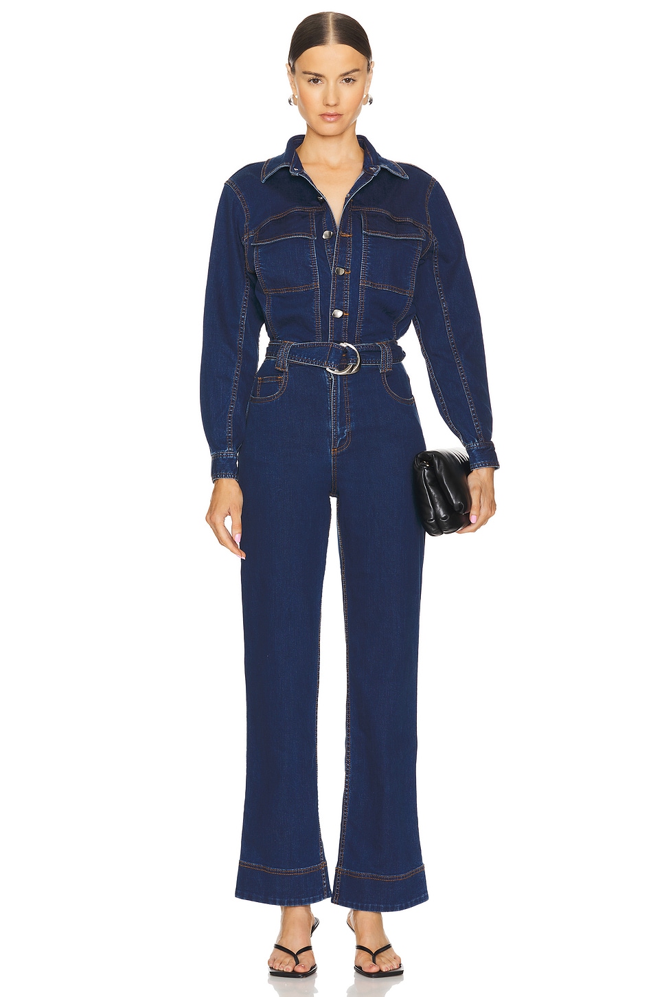 Aje Neo Denim Jumpsuit in Washed Indigo | REVOLVE