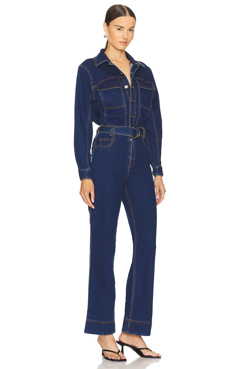 Aje Neo Denim Jumpsuit in Washed Indigo | REVOLVE