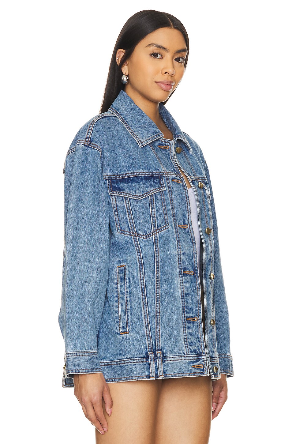 Aje Aradia Oversized Denim Jacket in Classic Wash | REVOLVE