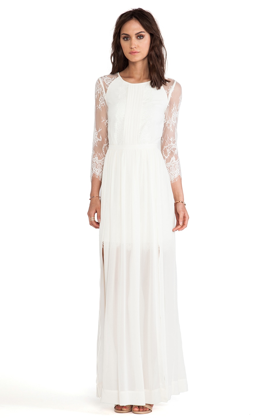 Alice by Temperley Long Hemingway Lace Back Dress in Ivory | REVOLVE