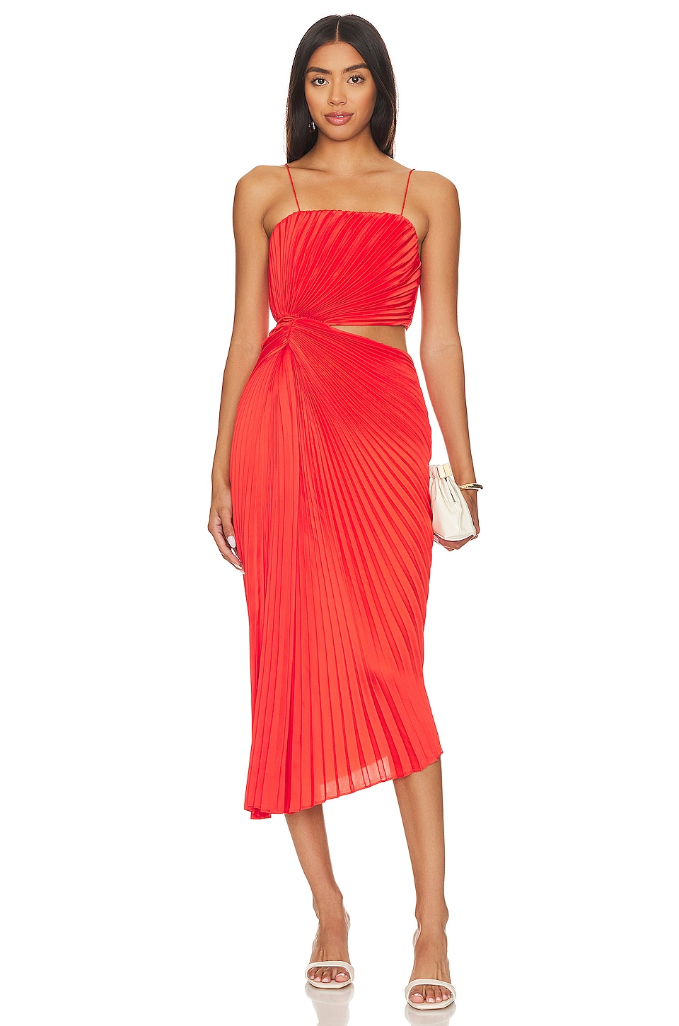 Alice + Olivia Fayeth Dress in Chili Pepper | REVOLVE