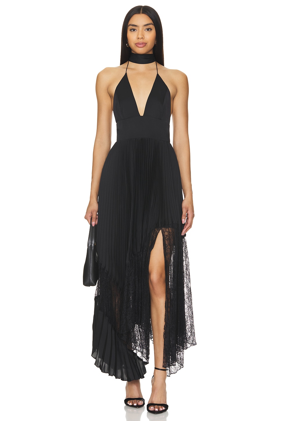 Alice + Olivia ROBE MIDI HANNAH en Black | REVOLVE