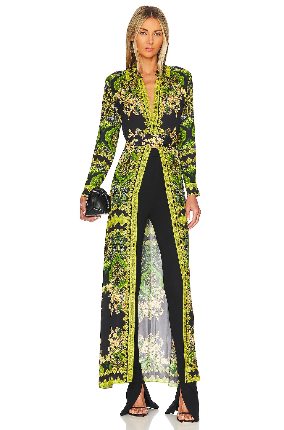 Alice + Olivia Chassidy Maxi Shirt Dress in Rendezvous | REVOLVE