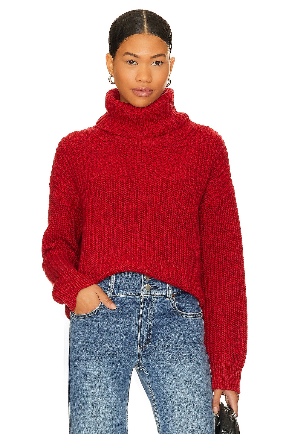Alice + Olivia Vere Sweater in Bordeaux | REVOLVE