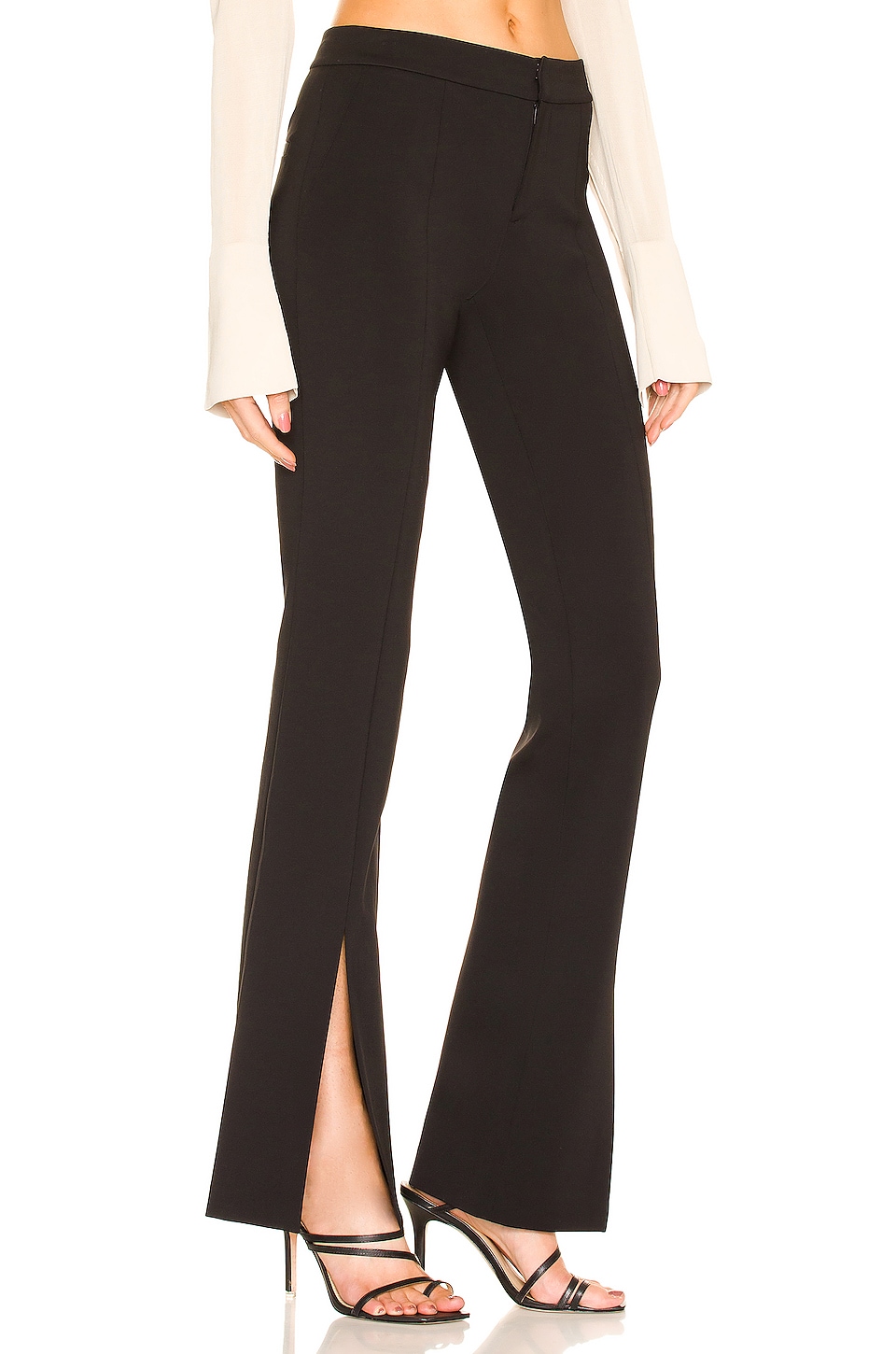 Alice + Olivia Walker Slim Slit Pants in Black | REVOLVE