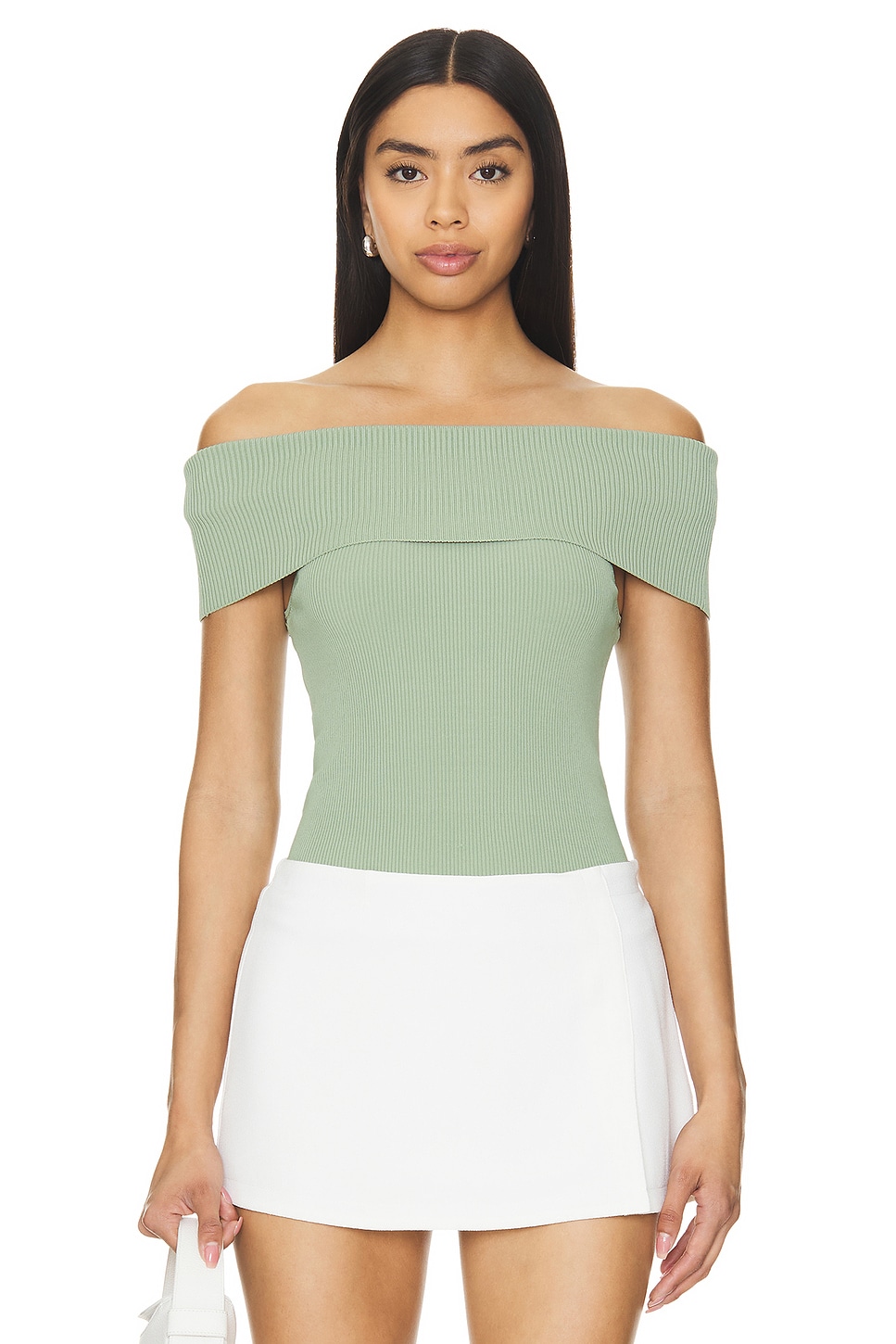 Alice + Olivia Dolan Top in Sage | REVOLVE
