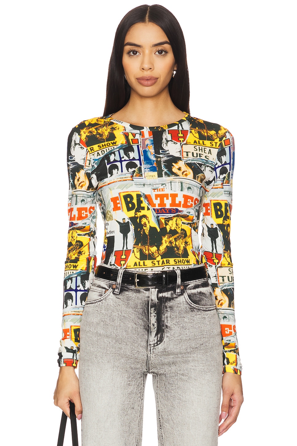 Alice + Olivia Delaina Long Sleeve Top in All Star Show | REVOLVE