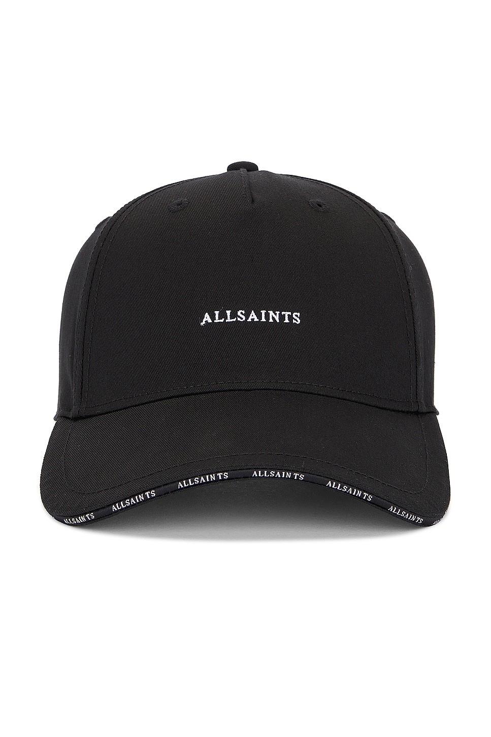 ALLSAINTS Sandwich Brim Logo Baseball Cap in Black & White | REVOLVE