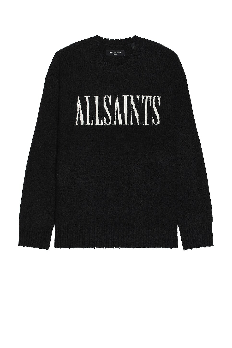ALLSAINTS Luka Saints Sweater in Black & Traditional White | REVOLVE