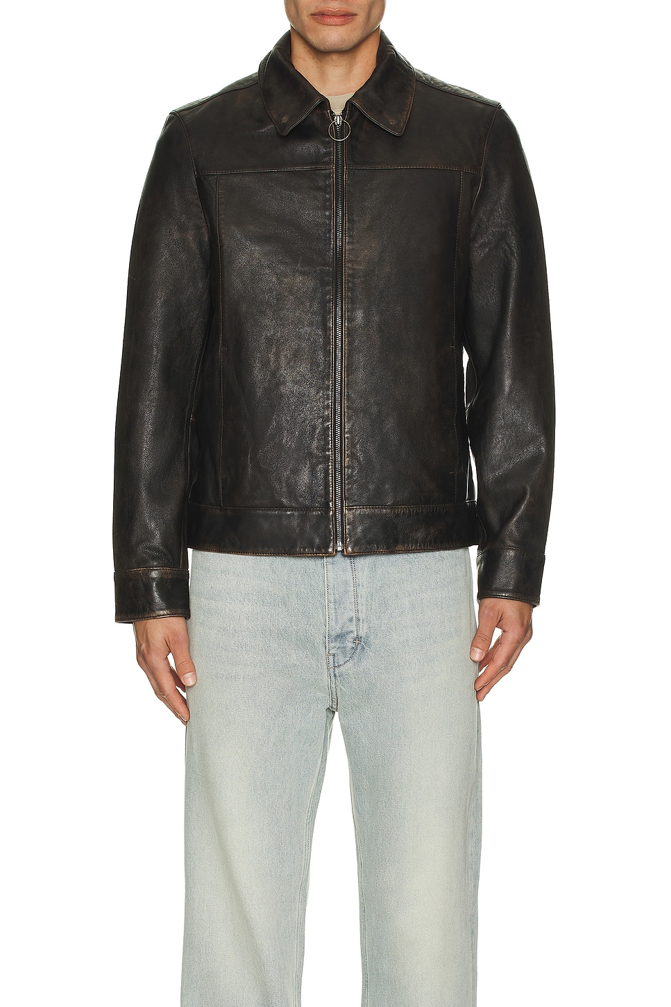 ALLSAINTS Alkan Leather Jacket in Vintage Black | REVOLVE