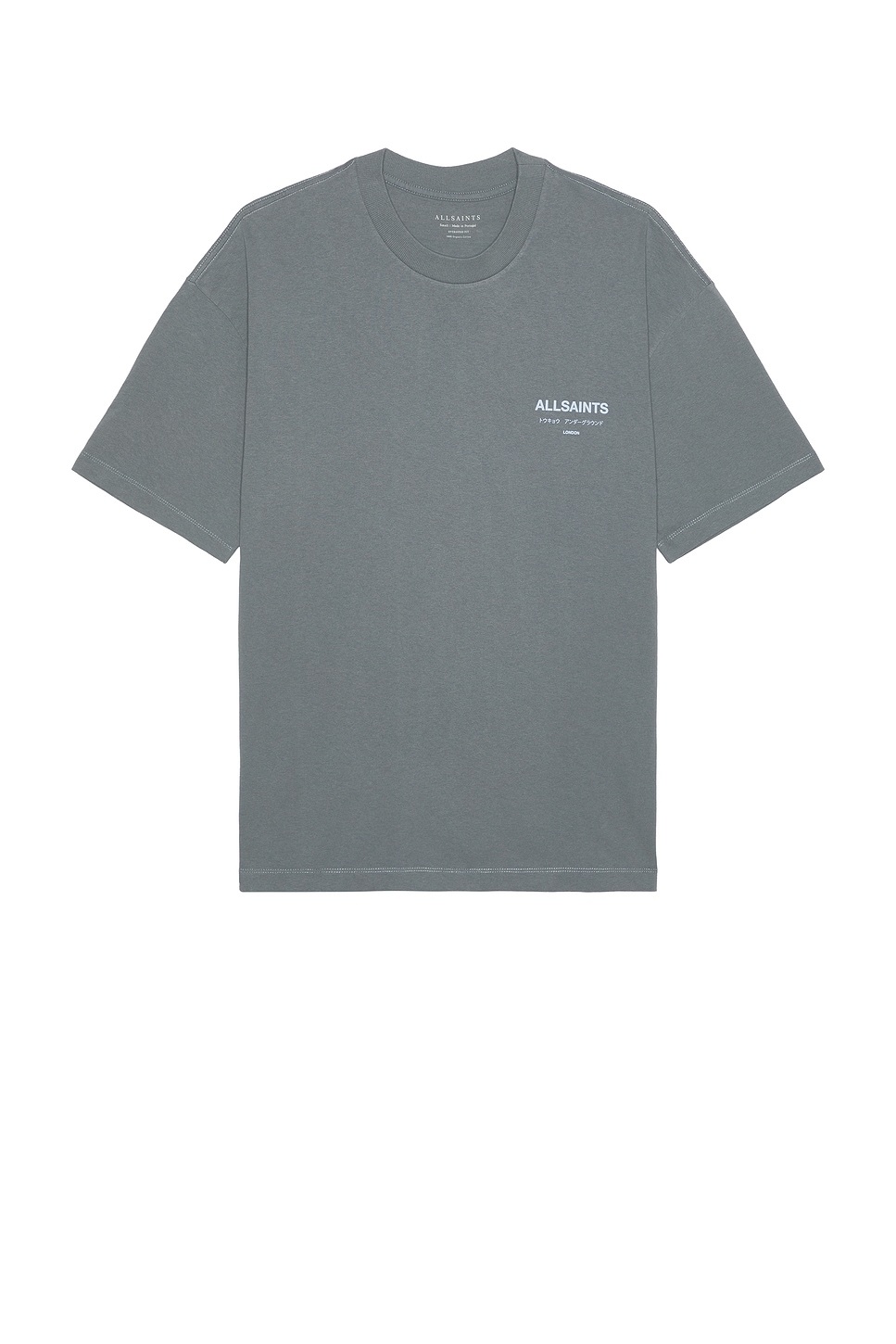 ALLSAINTS Underground Short Sleeve Crew in Ashy Blue | REVOLVE