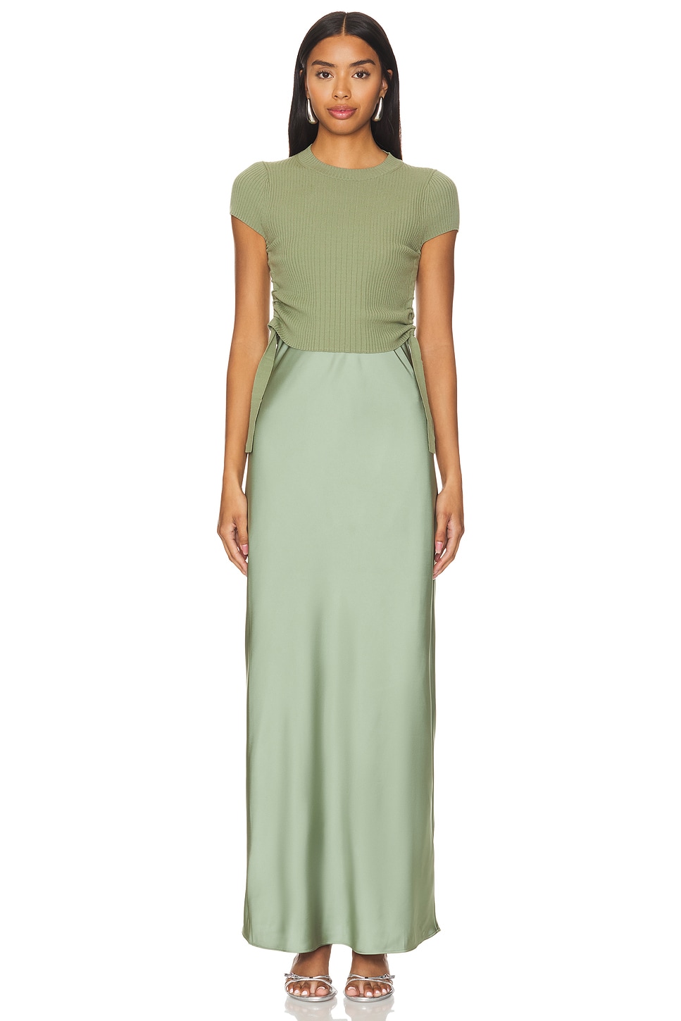 ALLSAINTS Hayes Dress in Oil Green | REVOLVE
