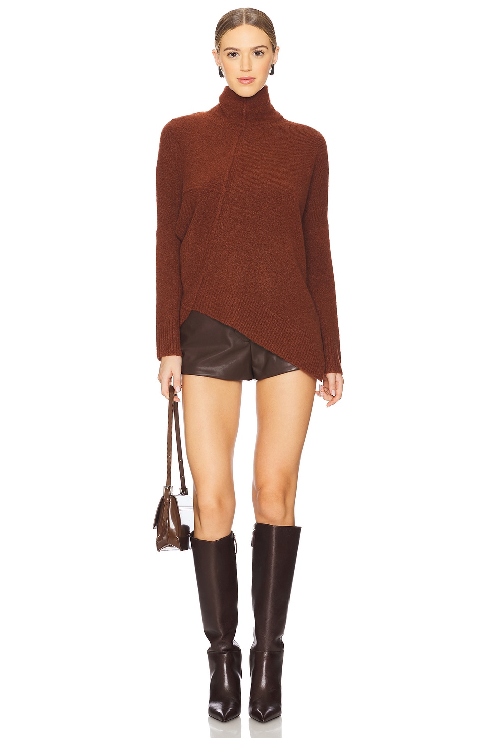ALLSAINTS Lock Roll Neck in Copper Brown | REVOLVE