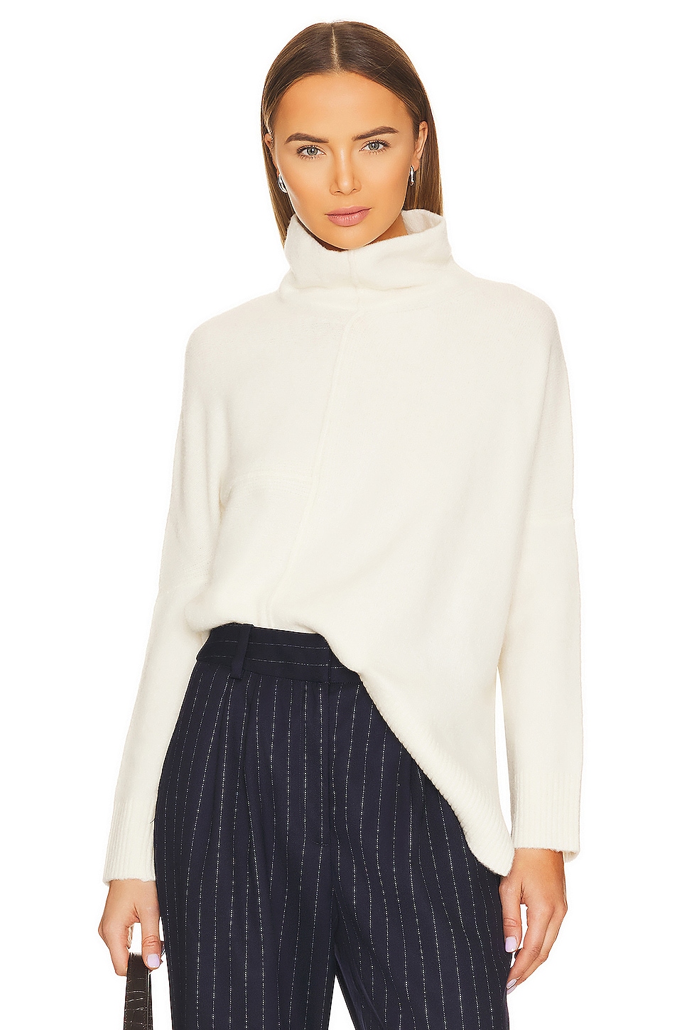 ALLSAINTS Lock Roll Neck Sweater in Chalk White | REVOLVE
