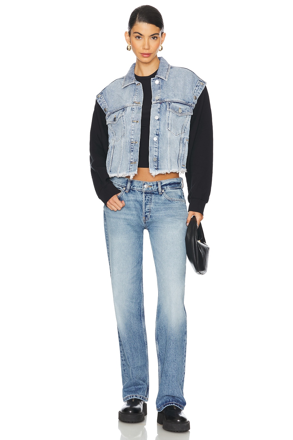 ALLSAINTS Chlo Jacket in Light Indigo & Navy | REVOLVE