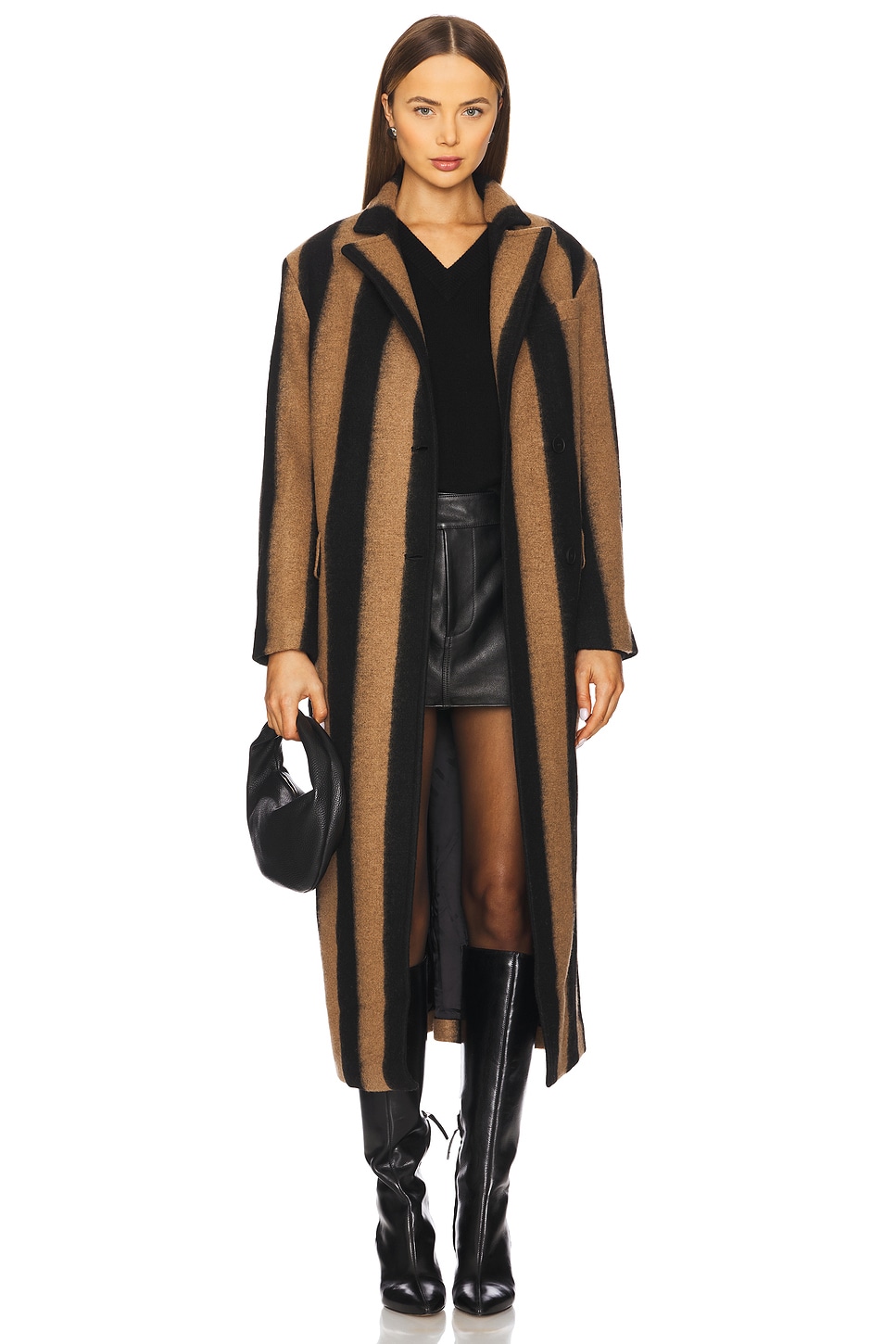 ALLSAINTS James Coat in Brown & Black | REVOLVE