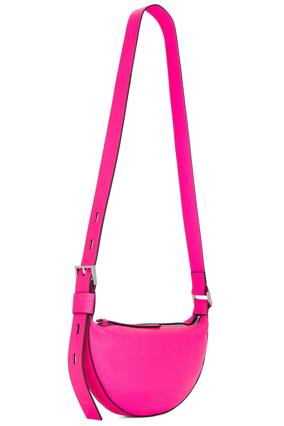 ALLSAINTS Half Moon Crossbody in Hot Pink | REVOLVE
