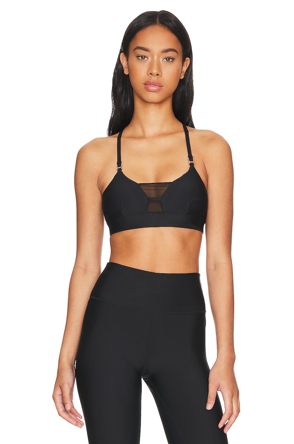 alo Airlift Mesh Allure Bra in Black | REVOLVE