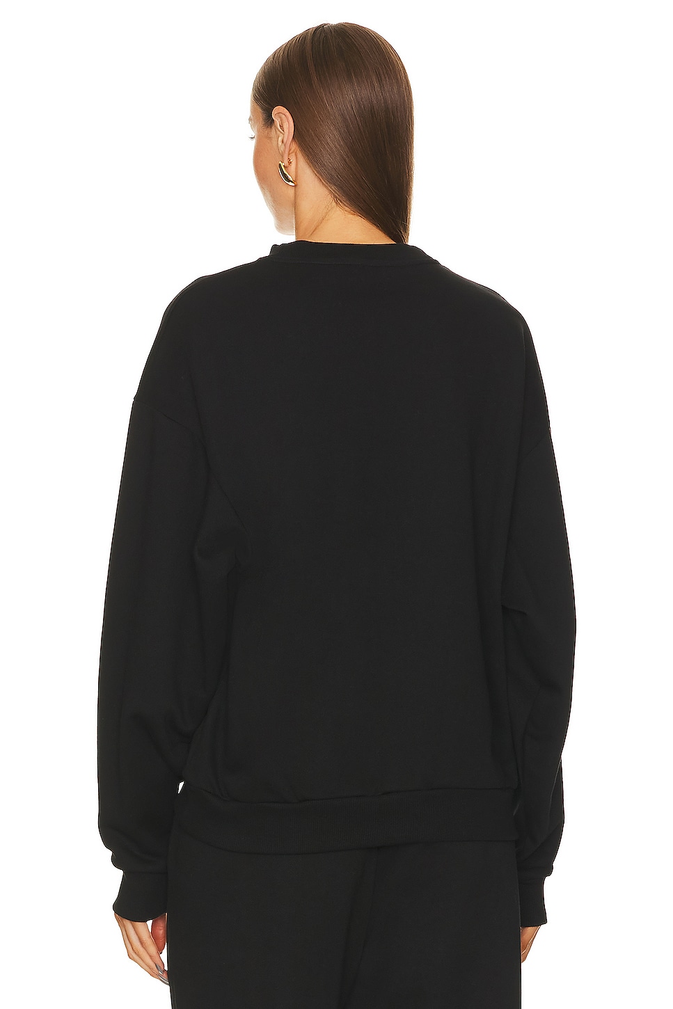 alo Accolade Crew Neck Pullover Sweatshirt in Black | REVOLVE