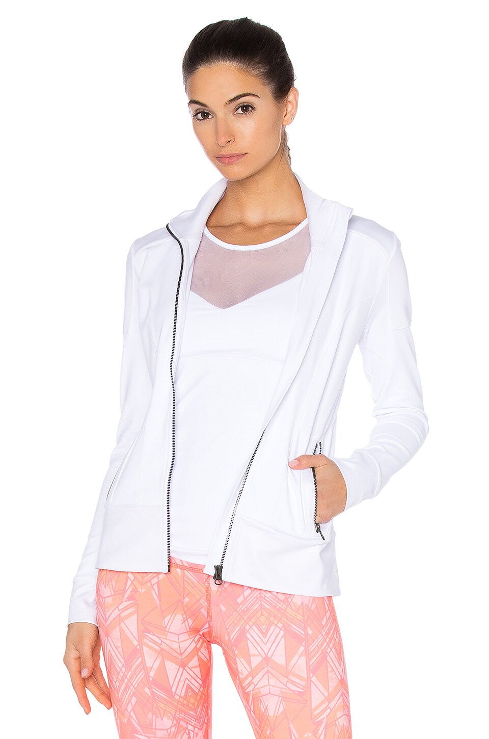 alo Moto Jacket in White Glossy | REVOLVE