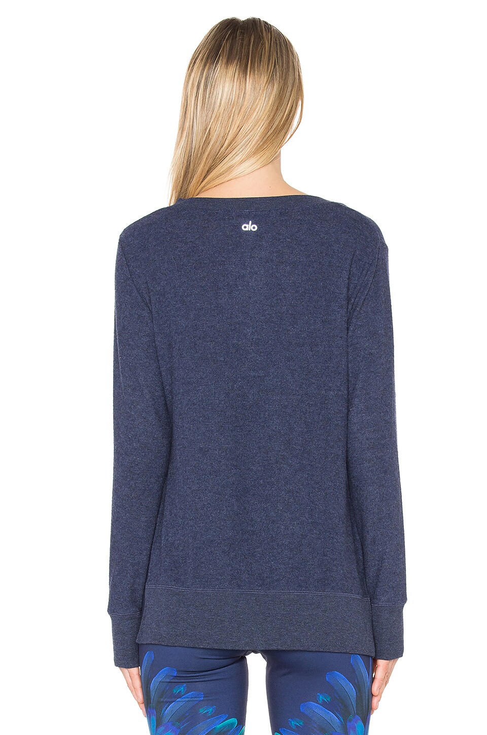 alo Glimpse Pullover in Rich Navy Heather | REVOLVE