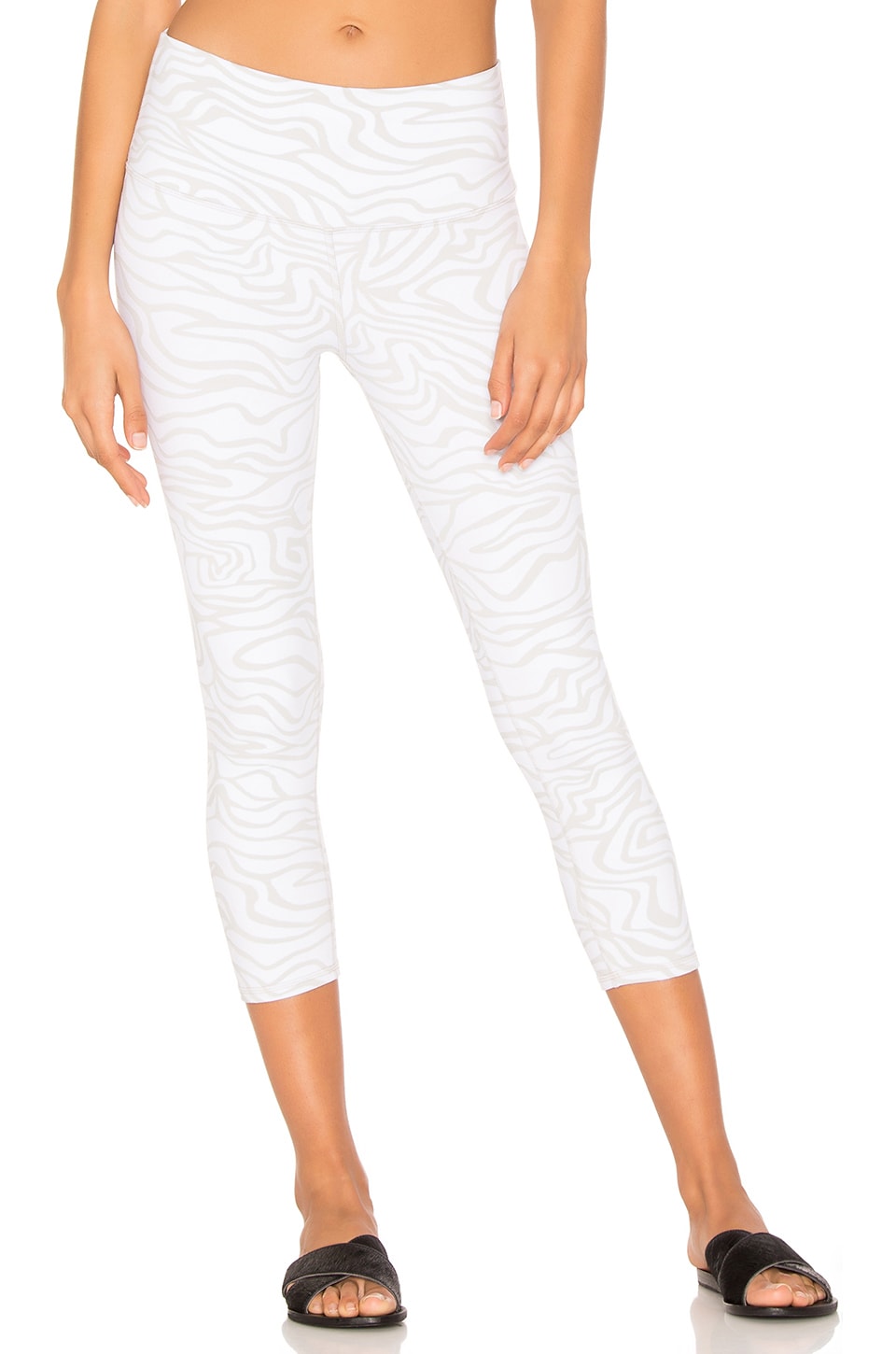 alo High Waist Airbrush Capri in White Zebra | REVOLVE