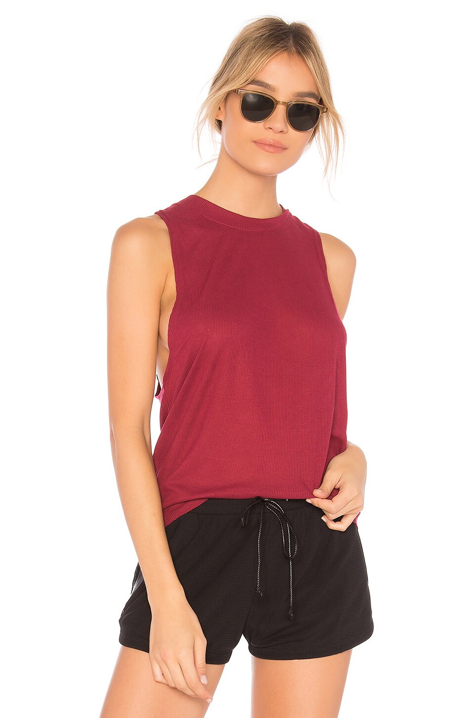 alo Heat Wave Tank in Red Velvet | REVOLVE