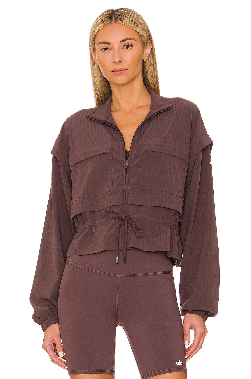 alo Ready Set Jacket in Raisin | REVOLVE