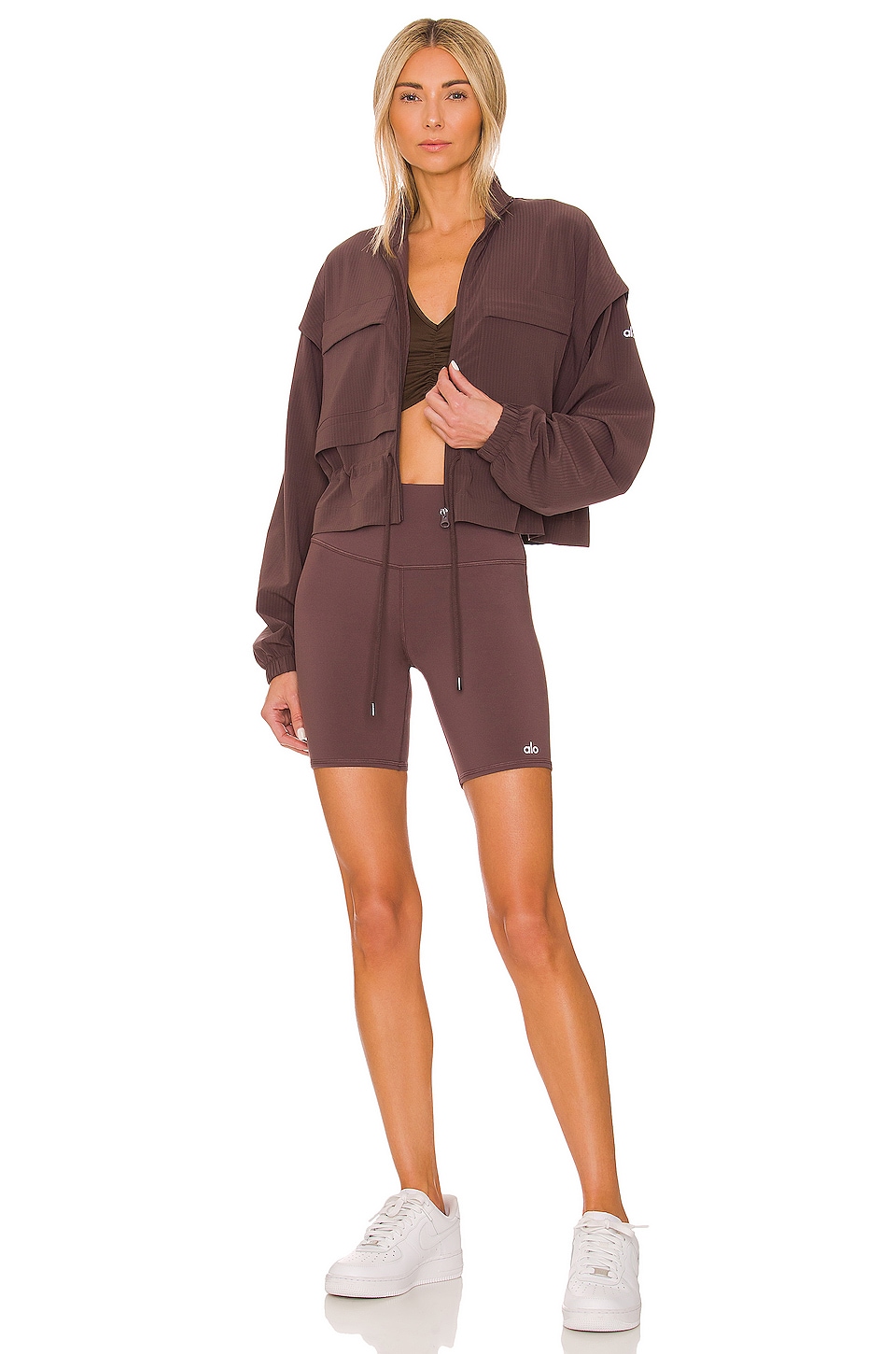 alo Ready Set Jacket in Raisin | REVOLVE