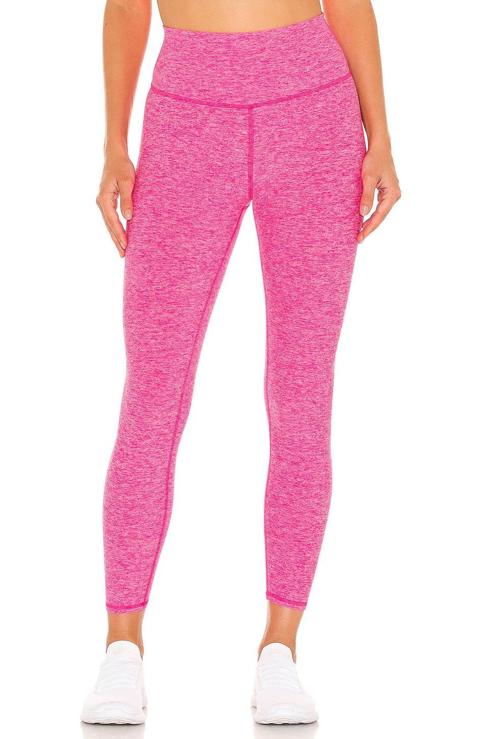 alo 7/8 Alosoft Highlight Legging in Neon Pink Heather | REVOLVE