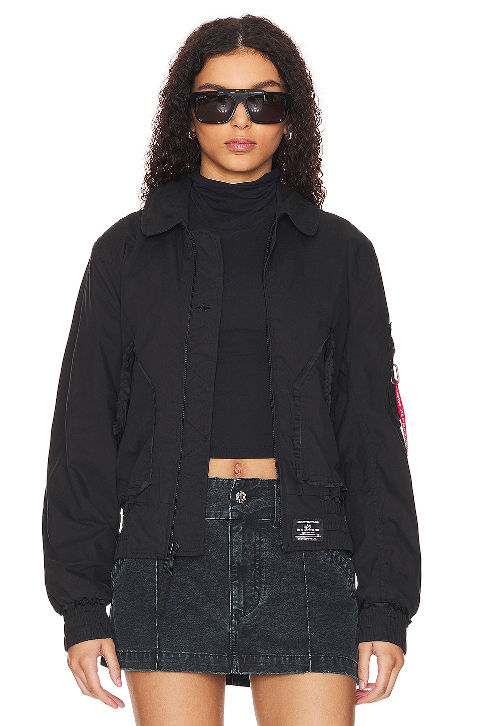 ALPHA INDUSTRIES Mod Bomber Jacket in Black | REVOLVE