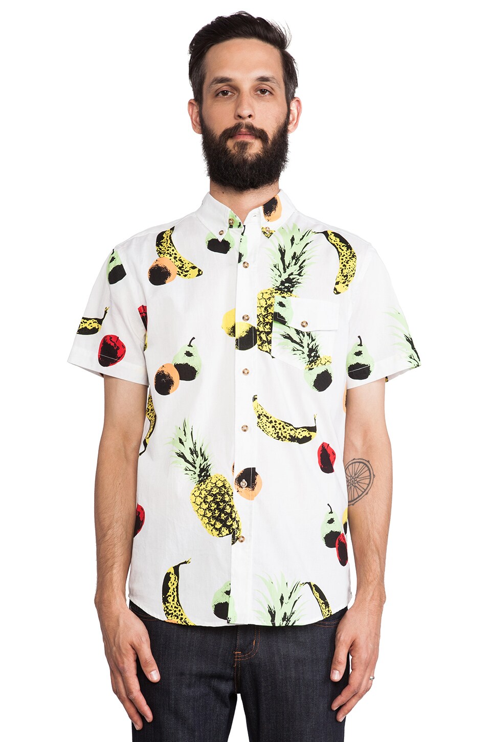 Altru Tropical Lunch Button Down in White | REVOLVE